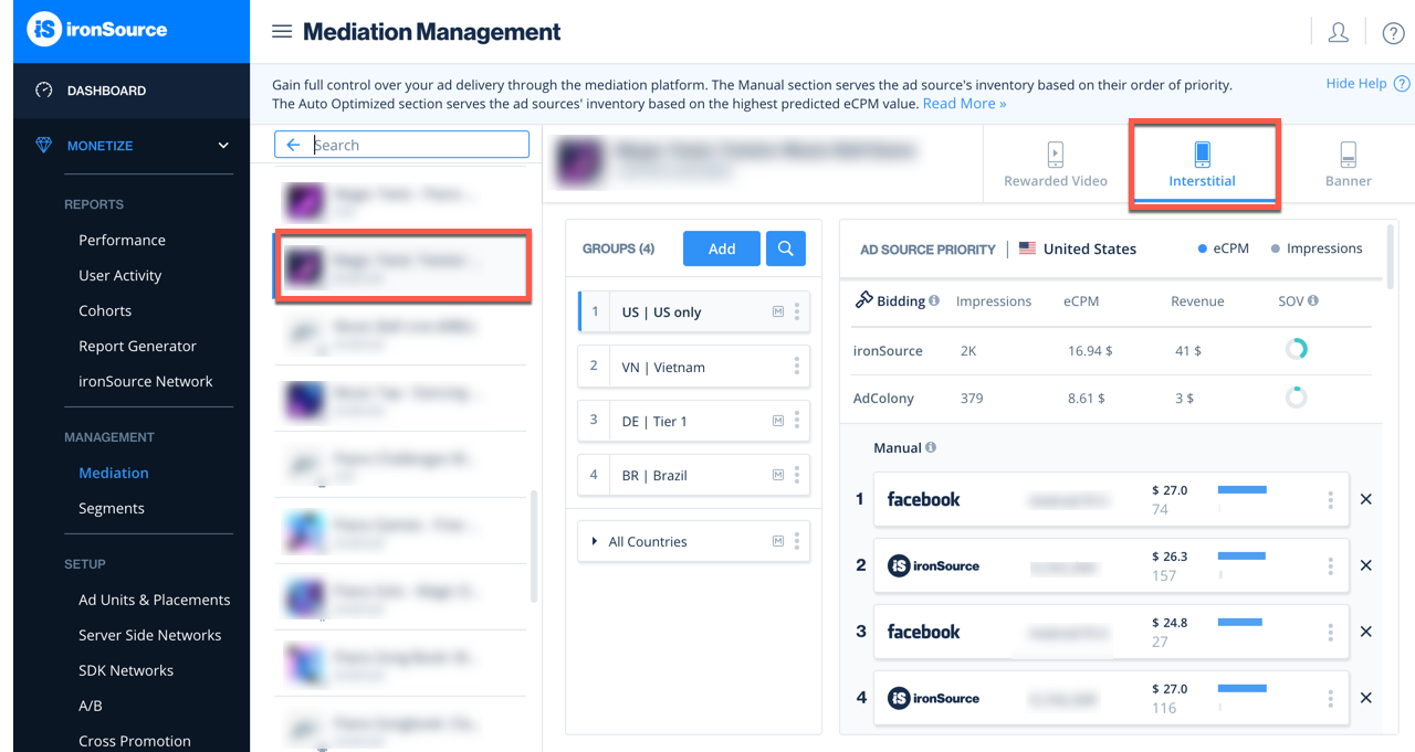 Mediation Management - IronSource Knowledge Center