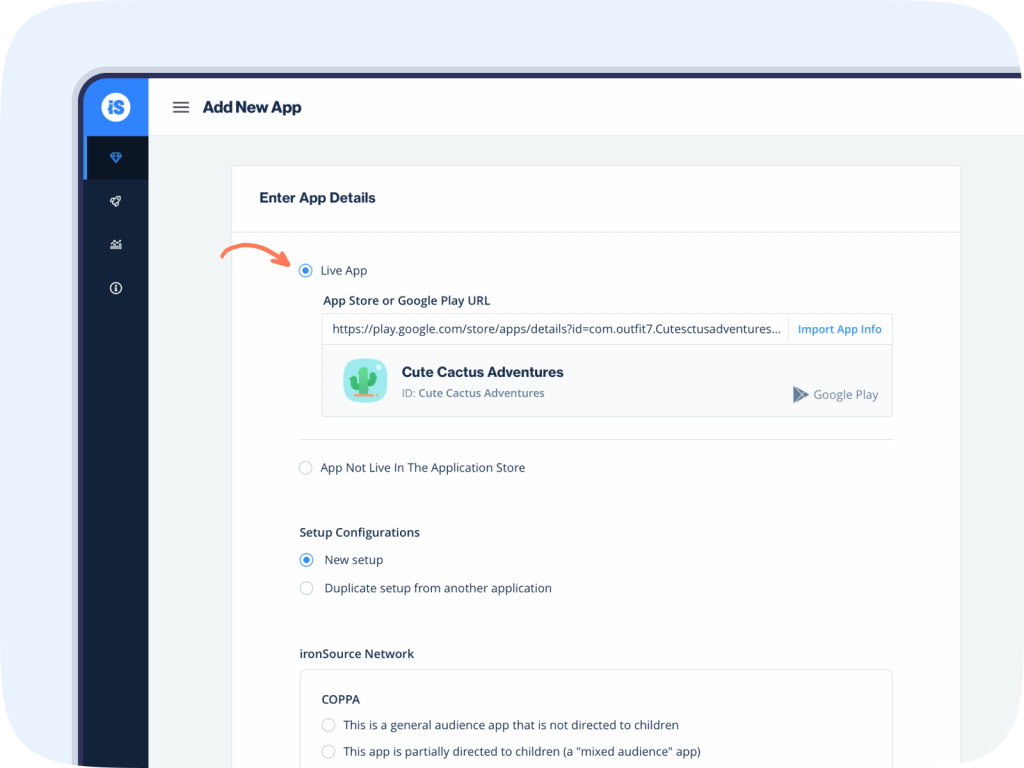How to add an app to your account - ironSource knowledge center