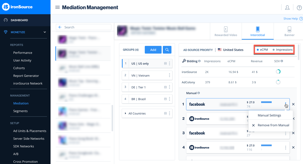 Mediation Management - IronSource Knowledge Center
