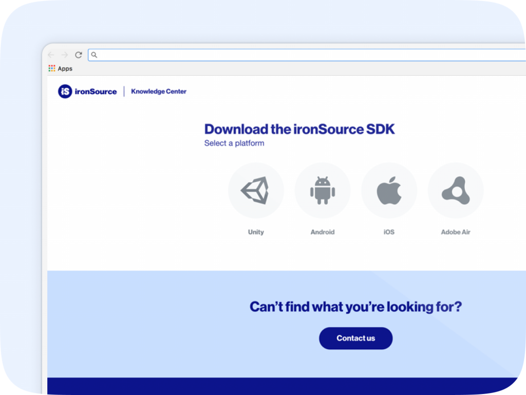 How to add an app to your account - ironSource knowledge center