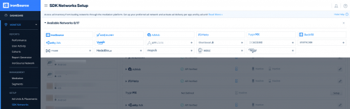 Mediation SDK Networks Setup - IronSource Knowledge Center