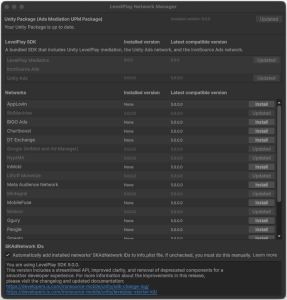 Unity Package Integration - IronSource Knowledge Center