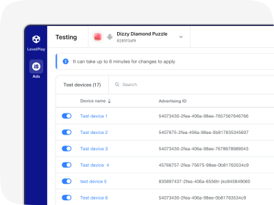 Integration testing - IronSource Knowledge Center