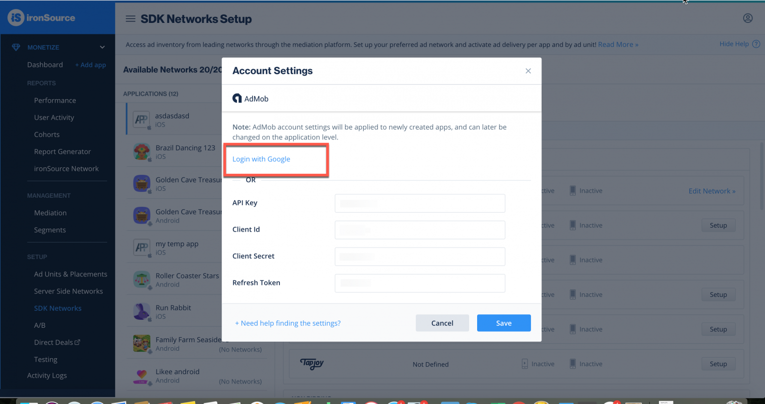 Admob Mediation Integration Guide | ironSource Knowledge Center