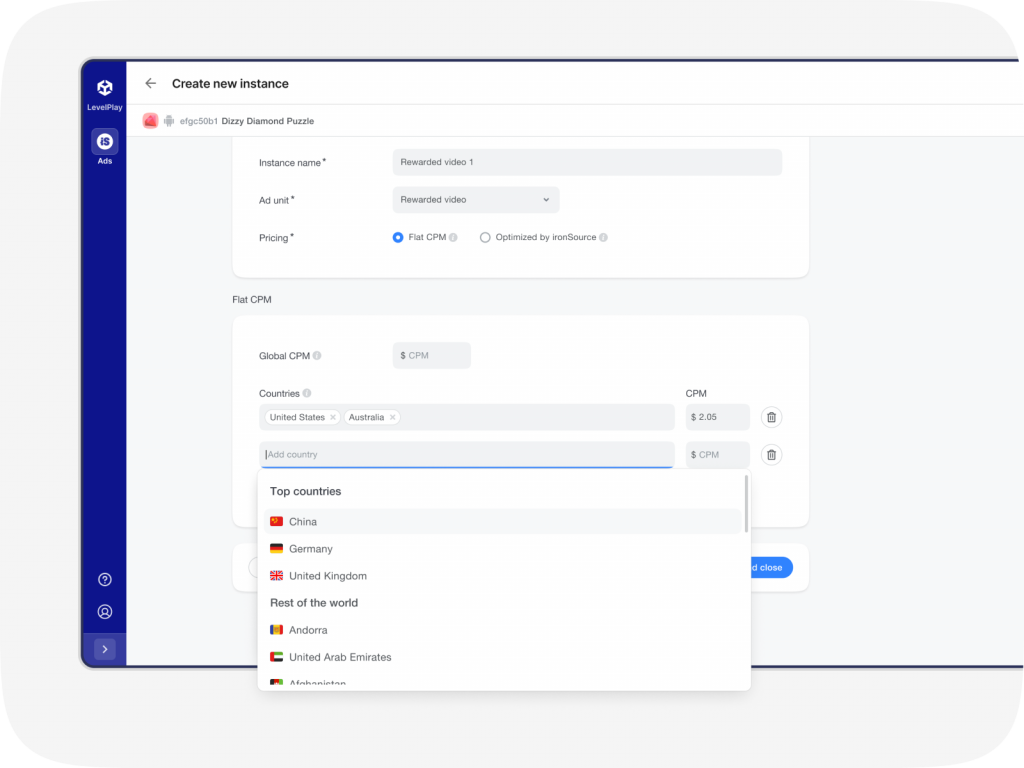 ironSource instances setup - IronSource Knowledge Center