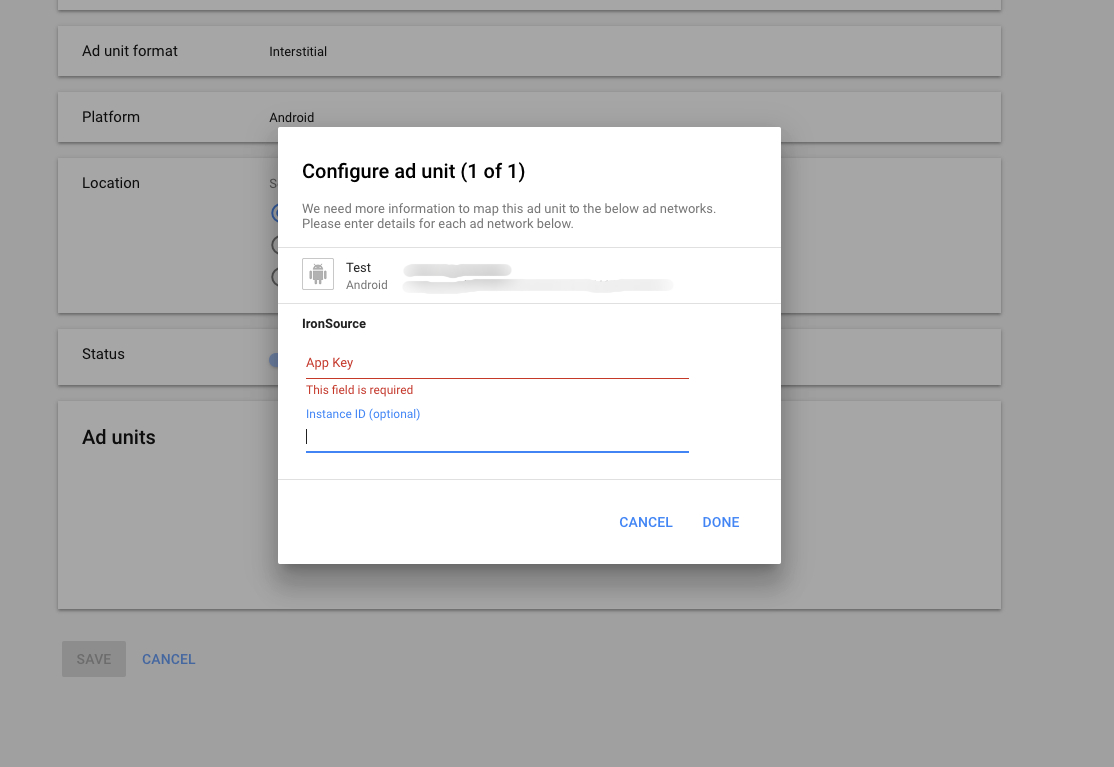 Mediating ironSource through AdMob - IronSource Knowledge Center