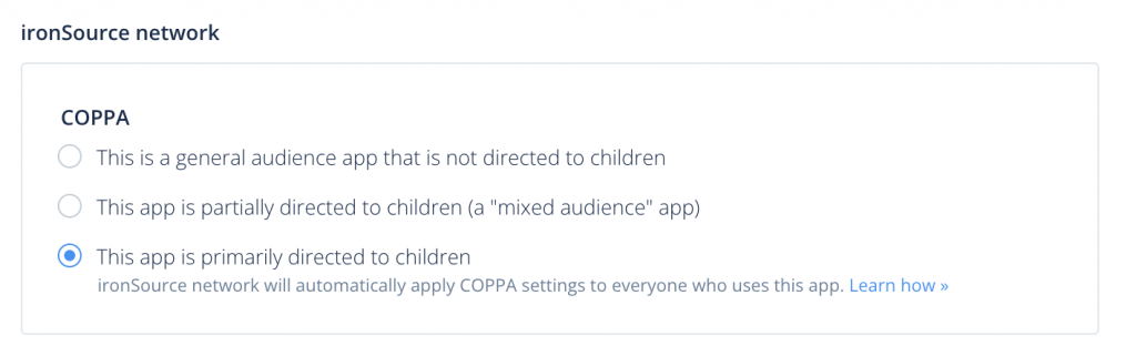 Children and child-directed apps - IronSource Knowledge Center