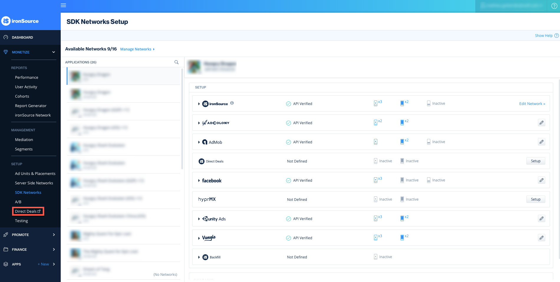 Direct deals - IronSource Knowledge Center