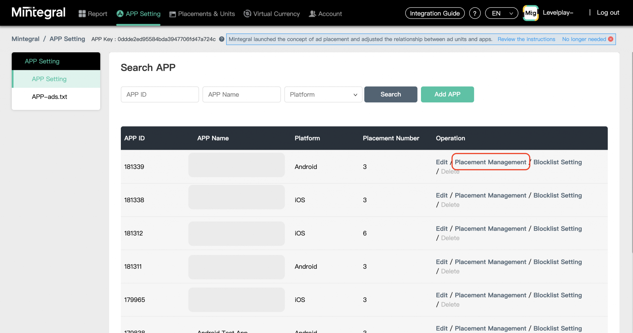 Mintegral Integration Guide - IronSource Knowledge Center