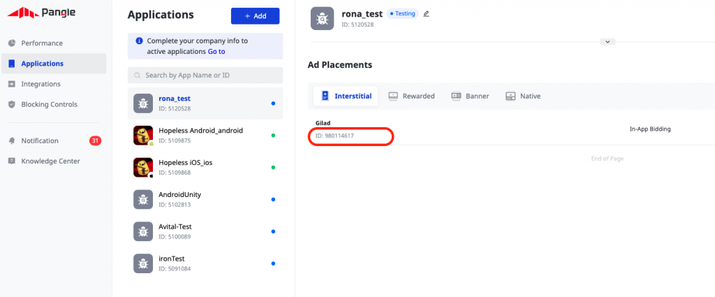 Pangle Integration Guide - IronSource Knowledge Center