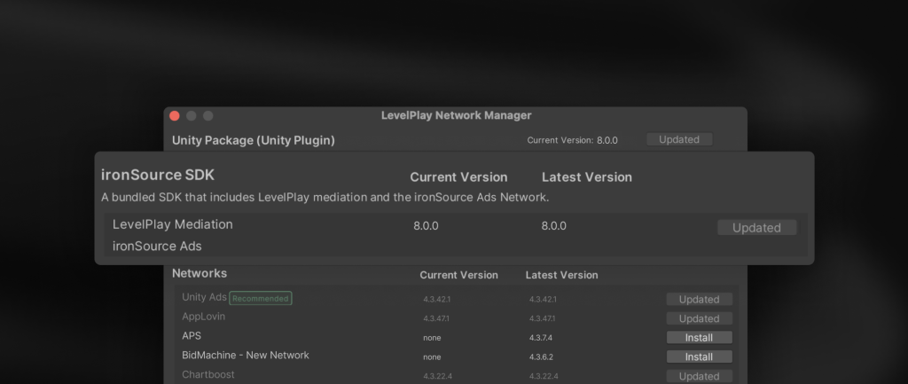Integrate LevelPlay directly from the Unity Editor - IronSource Knowledge Center