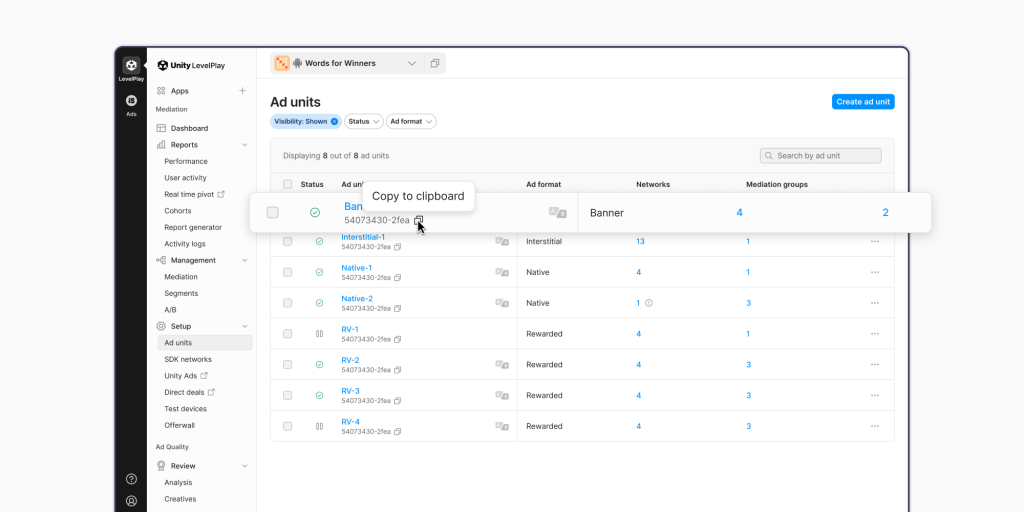 Banner Ad Unit’s API - IronSource Knowledge Center